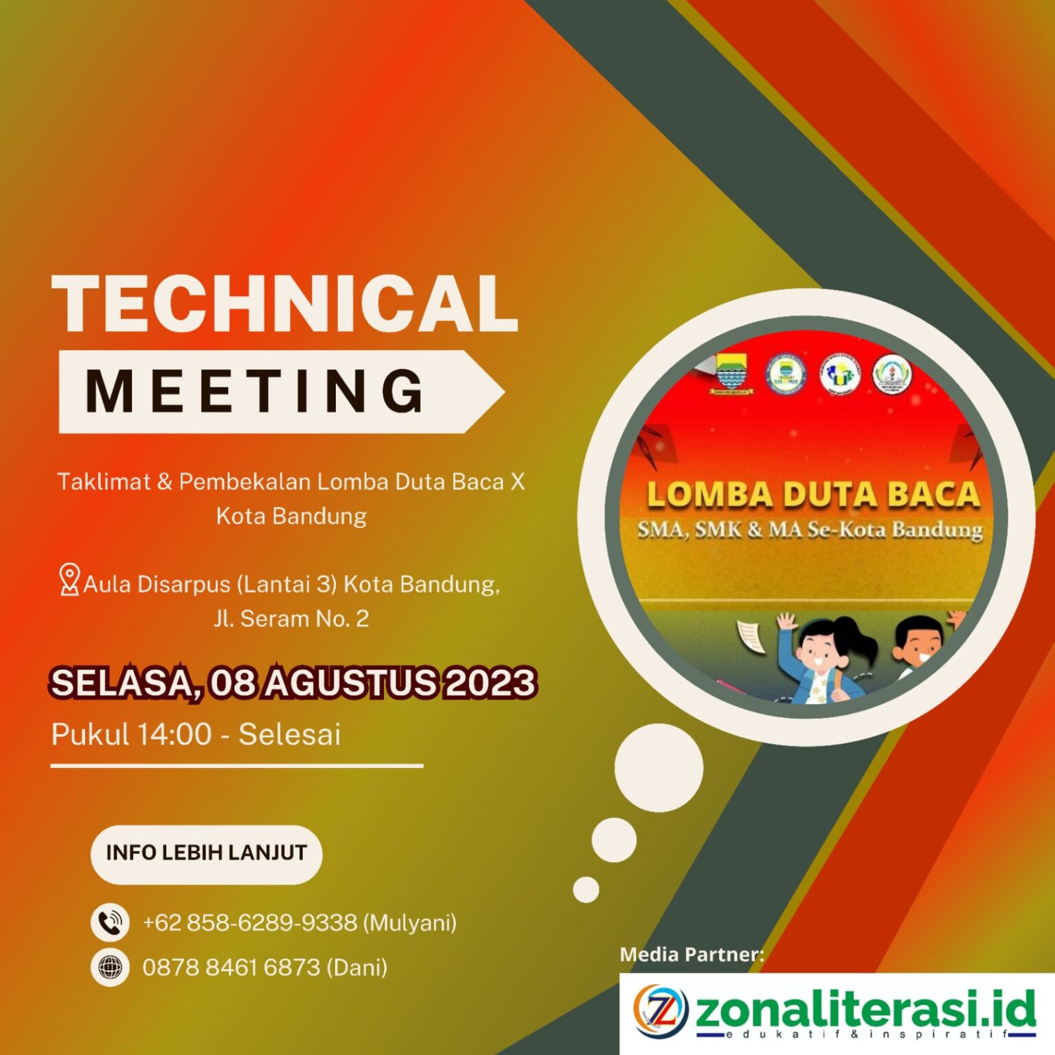 Yuk Ikutan Lomba Duta Baca X Tingkat Kota Bandung, Ini Info Lengkapnya ...