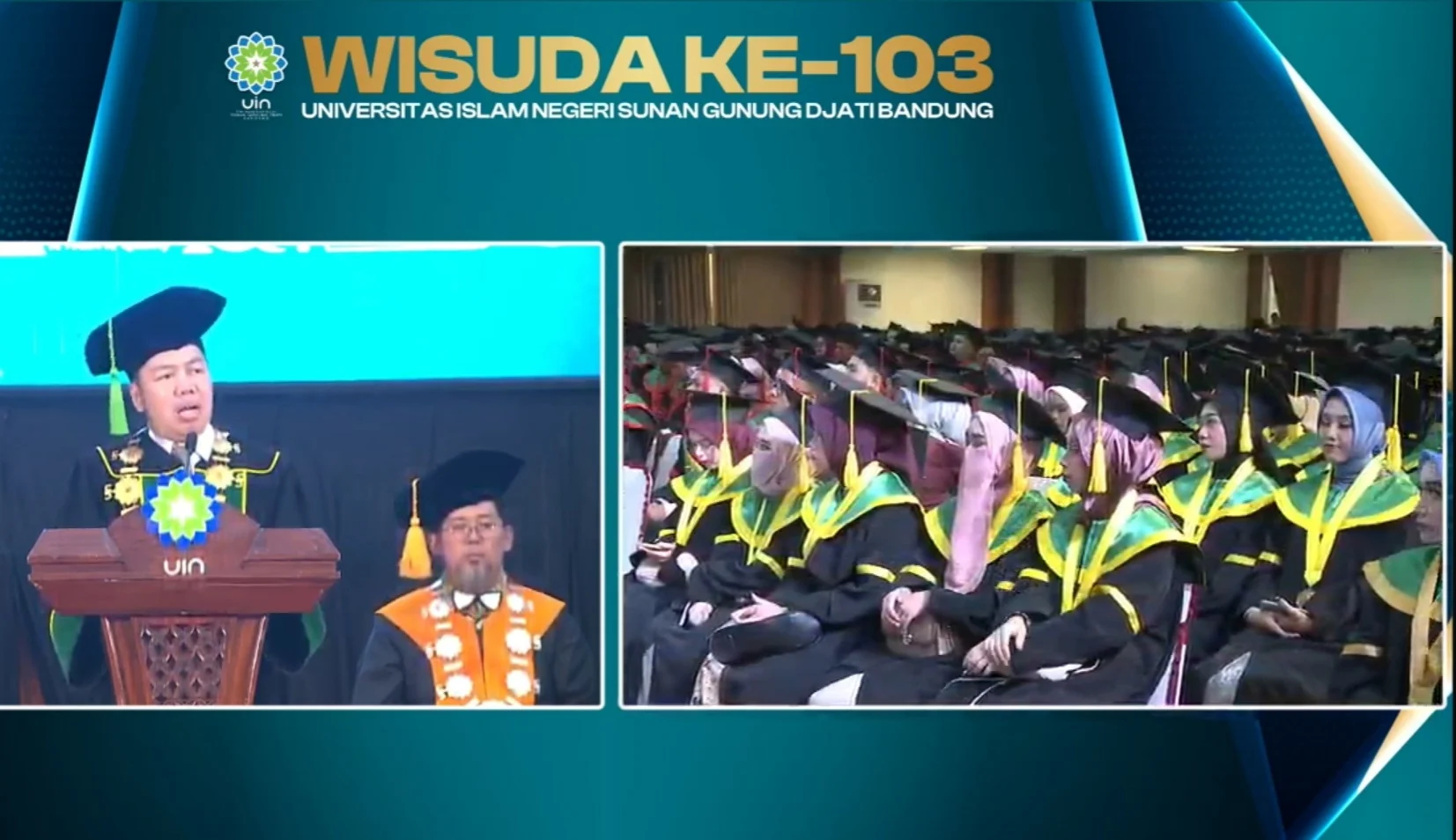 Rektor UIN Bandung Wisuda 1.700 Lulusan, Fauzan Hanif Dari FISIP Raih Penghargaan Tertinggi Adhi ...